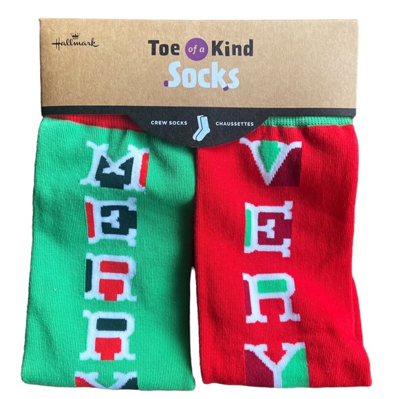 Hallmark | Accessories | Hallmark Socks Christmas Toe Of A Kind Very ...
